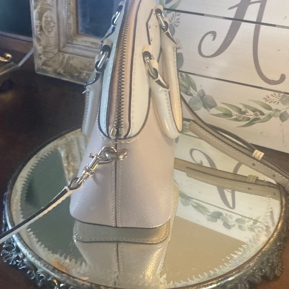 kate spade | Bags | Genuine Kate Spade Nyc Cream And Tan 2 Way Dome ...